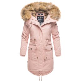 Navahoo Damen Warmer Wintermantel Winter Baumwollparka mit Kunstfell Rosinchen