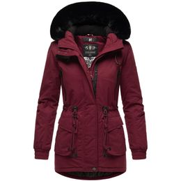 Navahoo Damen Sportlicher Wintermantel Baumwoll-Parka mit Kapuze Olessaa