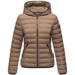 Navahoo Damen Stylische Steppjacke &Uuml;bergangsjacke mit Kapuze Neevia