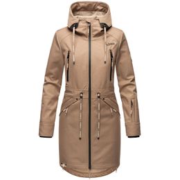 Marikoo Damen Softshelljacke Funktionsjacke mit warmen Teddyfleece & Kapuze Racquellee