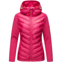 Navahoo Damen Stylische Outdoorjacke &Uuml;bergangsjacke mit Kapuze Nimm-Mich-Mit