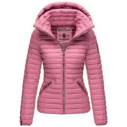 Marikoo Damen Stylische Steppjacke &Uuml;bergangsjacke mit abnehmbarer Kapuze L&ouml;wenbaby