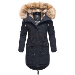 Navahoo Damen Warmer Wintermantel Winter Baumwollparka mit Kunstfell Rosinchen