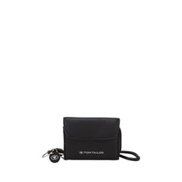 Tom Tailor Damen Hanny Portemonnaie mit Schlüsselanhänger, schwarz, Logo Print, Gr. ONESIZE