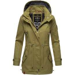 Marikoo Damen Moderner Outdoorjacke Übergangsparka aus Baumwolle mit Kapuze Nyokoo