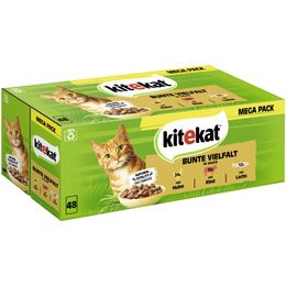 KITEKAT™ Portionsbeutel Multipack Bunte Vielfalt in Sauce 3 Varietäten 48 x 85g