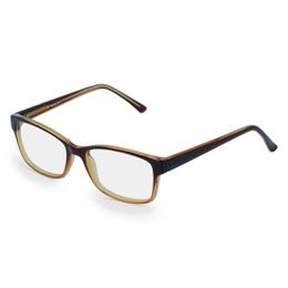 Fielmann MC 501 CL Damen-Brille inkl. Gläser Vollrand Eckig Propionat-Gestell 52mm/16mm/130mm, braun