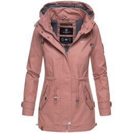 Marikoo Damen Moderner Outdoorjacke Übergangsparka aus Baumwolle mit Kapuze Nyokoo