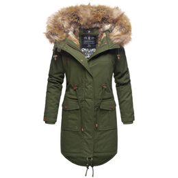 Navahoo Damen Warmer Wintermantel Winter Baumwollparka mit Kunstfell Rosinchen