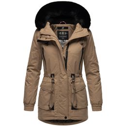 Navahoo Damen Sportlicher Wintermantel Baumwoll-Parka mit Kapuze Olessaa