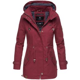 Marikoo Damen Moderner Outdoorjacke Übergangsparka aus Baumwolle mit Kapuze Nyokoo