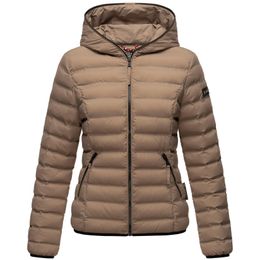 Navahoo Damen Stylische Steppjacke Übergangsjacke mit Kapuze Neevia