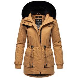 Navahoo Damen Sportlicher Wintermantel Baumwoll-Parka mit Kapuze Olessaa