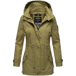 Marikoo Damen Moderner Outdoorjacke Übergangsparka aus Baumwolle mit Kapuze Nyokoo