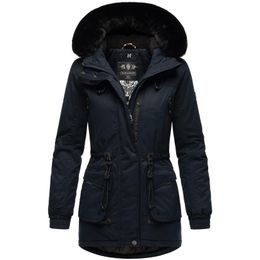 Navahoo Damen Sportlicher Wintermantel Baumwoll-Parka mit Kapuze Olessaa