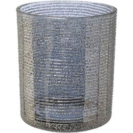 LeGer Home by Lena Gercke Teelichthalter Kerzenhalter Ayva (Set, 3 St), aus Glas, mit edler Oberflächenstruktur, grau