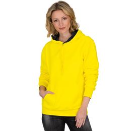 TRIGEMA Kapuzensweatshirt »Kapuzenshirt aus Sweat-Qualität« citron S S Sweat-Qualität, innen angeraut