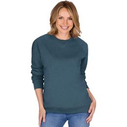 TRIGEMA Sweatshirt »Sweatshirt mit angerauter Innenseite« jeans-melange XL XL Sweat-Qualität