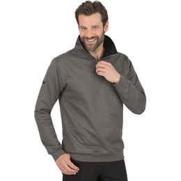 TRIGEMA Sweatshirt »Sweatshirt mit Reißverschluss« taupe-melange L L Sweat-Qualität