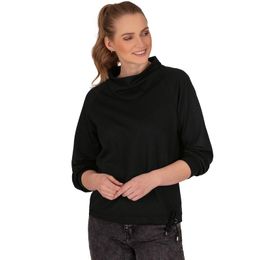 TRIGEMA Sweatshirt »Sweatshirt mit modischem Kragen« schwarz M M Leichte Sweat-Qualität