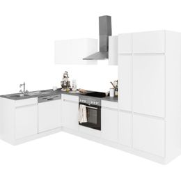 Optifit Winkelküche Roth, ohne E-Geräte, Stellbreite 300 x 175 cm, grau|weiß