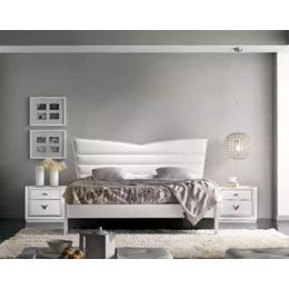JVmoebel Schlafzimmer-Set Design Bett 2x Nachttische 3 tlg Schlafzimmer Set Luxus Neu
