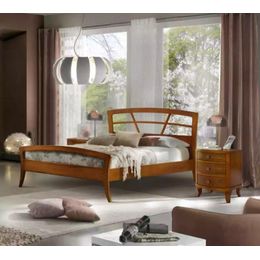 JVmoebel Bett Schlafzimmer Bett Polster Design Luxus Doppel Braun Klassischer (1-tlg.
