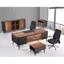 JVmoebel Schreibtisch Holz Schreibtisch Arbeitzimmer Büro Möbel Designer Möbel 220x90 Tisch