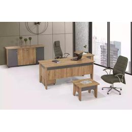 JVmoebel Schreibtisch Holzmöbel Arbeitszimmer Set Büromöbel Schreibtisch Büroschrank 4tlg