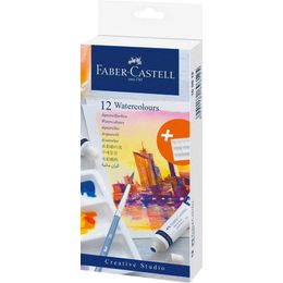 Faber-Castell Aquarellfarbe Aquarellfarbe 12er Etui inklusive Mischpalette