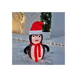 HAC24 Weihnachtsfigur XXL Deko LED Weihnachts Pinguin Weihnachtspinguin Dekofigur (1 St)