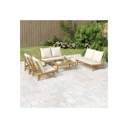 vidaXL Gartenlounge-Set, weiß