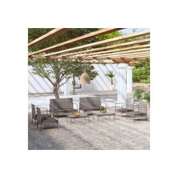 vidaXL Gartenlounge-Set, grau