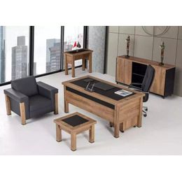 JVmoebel Schreibtisch Designer Büro Arbeit Zimmer Set Schreibtisch Schrank Komplett Set