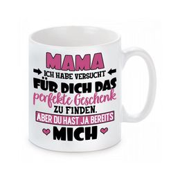 Herzbotschaft Tasse Kaffeebecher mit Motiv Mama ich habe versucht