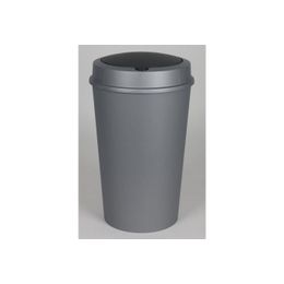 JELENIA PLAST Mülleimer 20x Abfalleimer 25L Flipdeckel Grau Müll Behälter Küchen Boxen Sammler
