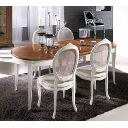 JVmoebel Esszimmer-Set Garnitur Ovaler Tisch Essgruppe Esstisch mit 4x Stühle Esszimmer