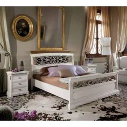 JVmoebel Schlafzimmer-Set Schlafzimmer Set Bett 2x Nachttische 3 tlg. Set Designer Luxus Betten