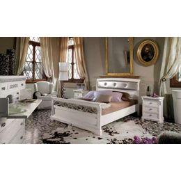JVmoebel Schlafzimmer-Set Bett 2x Nachttische 3 tlg. Schlafzimmer Set Designer Luxus Betten