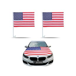 Sonia Originelli Fahne Auto-Fan-Paket USA Amerika America Außenspiegel Magnet Motorhaubenüber