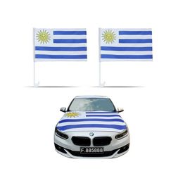 Sonia Originelli Fahne Auto-Fan-Paket Uruguay Fußball Außenspiegel Motorhaubenüber