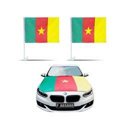 Sonia Originelli Fahne Auto-Fan-Paket Kamerun" Cameroon Außenspiegel Magnet Motorhaubenüber