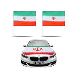 Sonia Originelli Fahne Auto-Fan-Paket Iran Flaggen Außenspiegel Magnet Motorhaubenüberzug