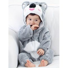 DEBAIJIA Pyjama DEBAIJIA Baby 0-24M Tier Winter Strampler Junge Mädchen Süß Pyjama