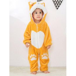 DEBAIJIA Pyjama DEBAIJIA Baby 0-24M Tier Strampler Winter Junge Mädchen Süß Pyjama