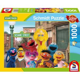 Schmidt Spiele Puzzle Sesamstraße, Ein Wiedersehen mit guten alten Freunden, 1000 Puzzleteile, Made in Europe, bunt