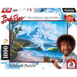 Schmidt Spiele Puzzle Bob Ross, Berg am Meer, 1000 Puzzleteile, Made in Europe, bunt