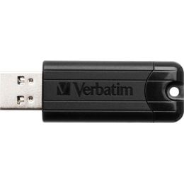 Verbatim PinStripe 256GB USB-Stick (USB 3.2), schwarz