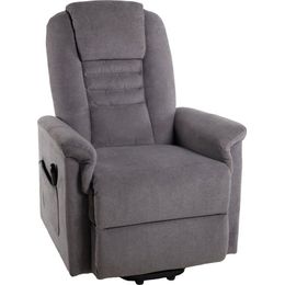 Duo Collection TV-Sessel Granada mit elektrischer Aufstehhilfe, Relaxfunktion und Taschenfederkern mit Stahlwellenunterfederung, grau