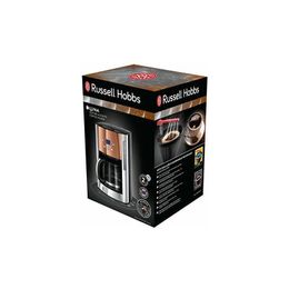 Russell Hobbs Digitale Kaffeemaschine Luna Edelstahl/Kupfer, programmierbarer Timer, bis 12 Tassen, 1,5l Glaskanne, Warmhalteplatte,